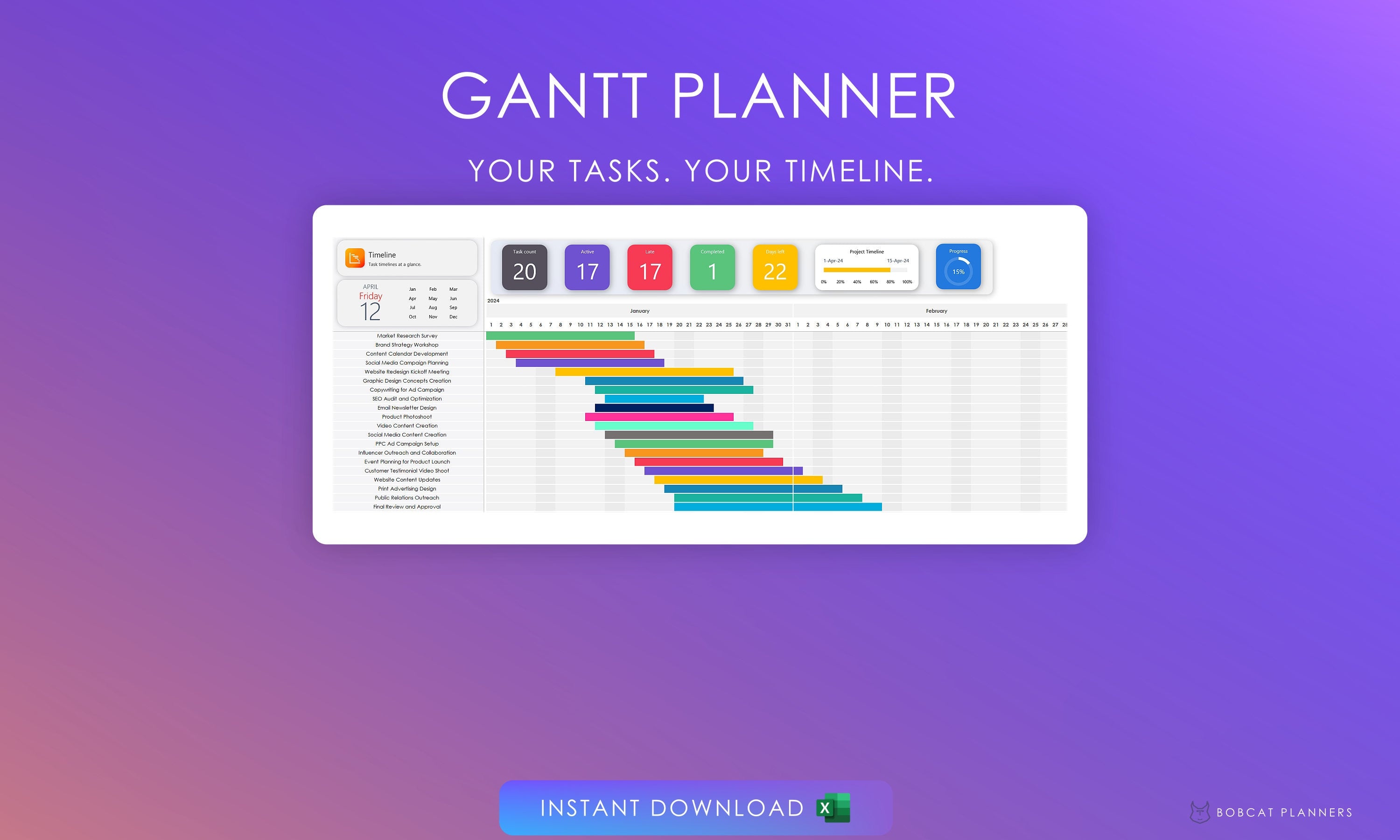Gantt Planner – Bobcat Planners