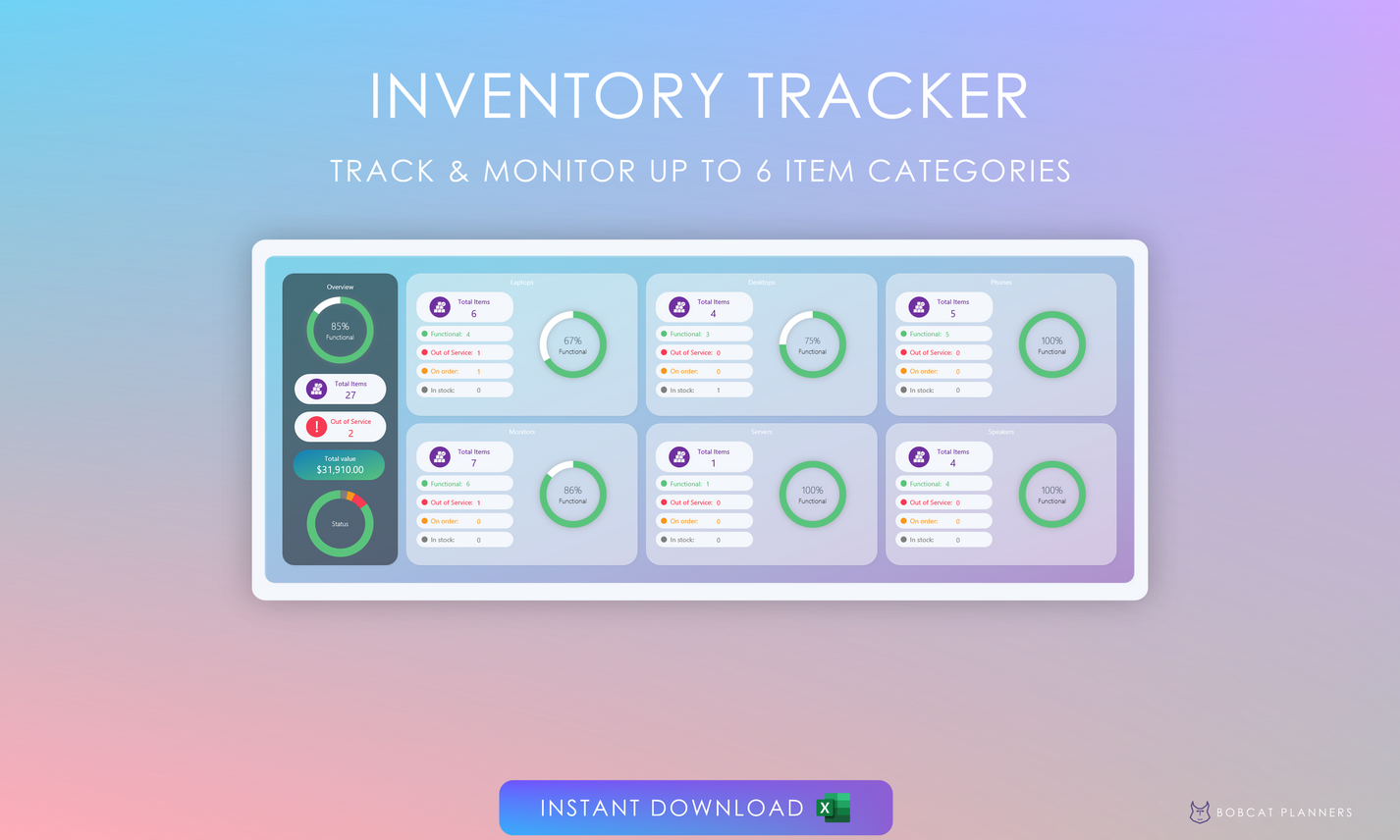 Inventory Tracker Management Dashboard – Bobcat Planners
