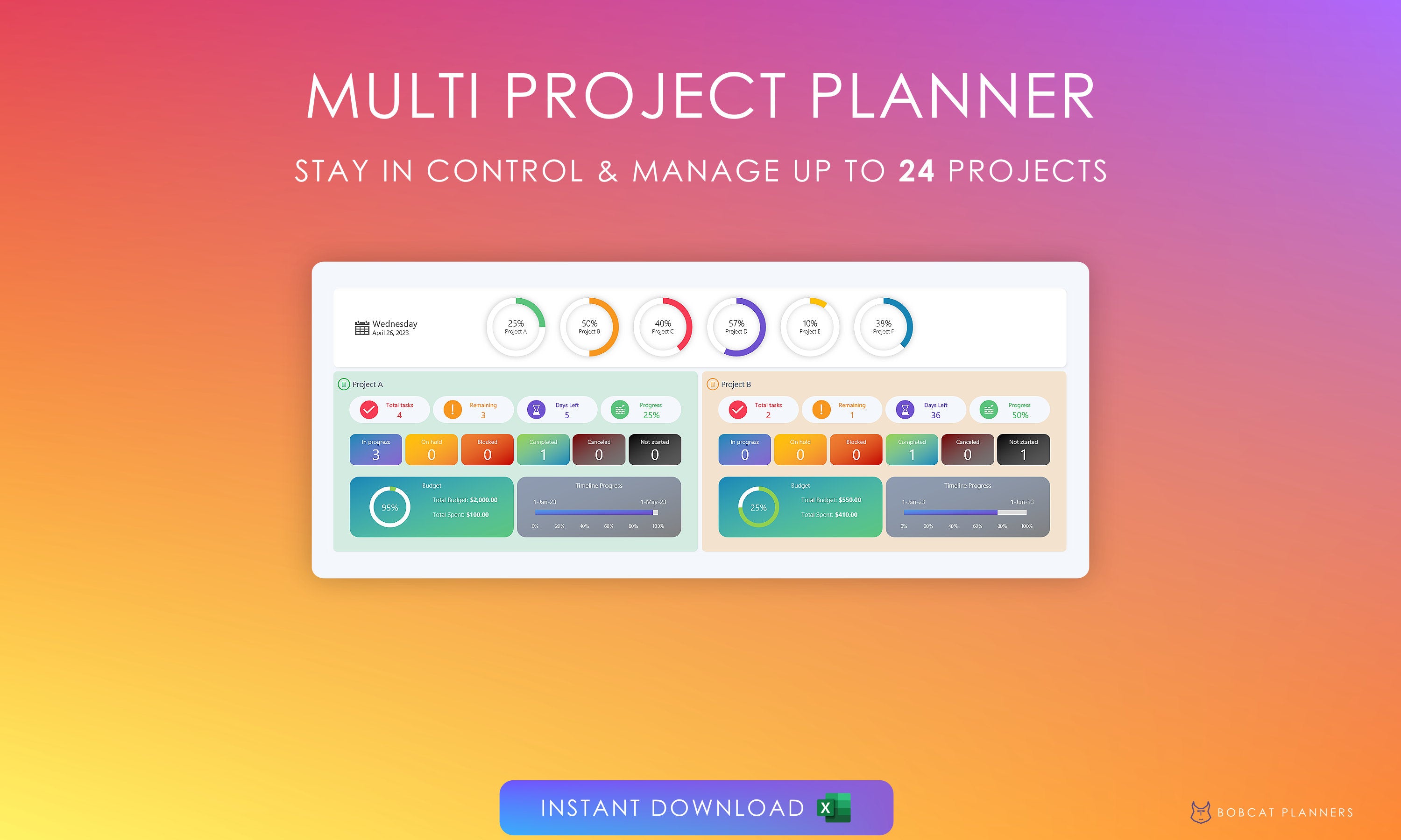 Multi Project Planner – Bobcat Planners